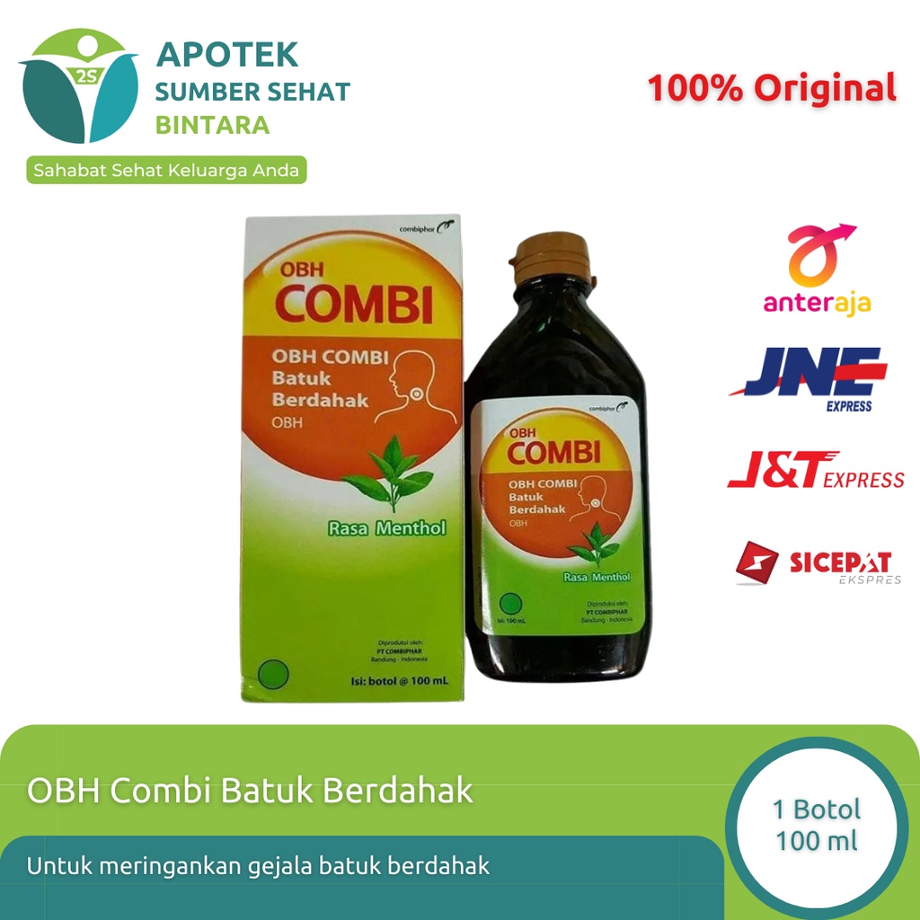 Jual OBH COMBI Batuk Berdahak Menthol 100 ml | Shopee Indonesia