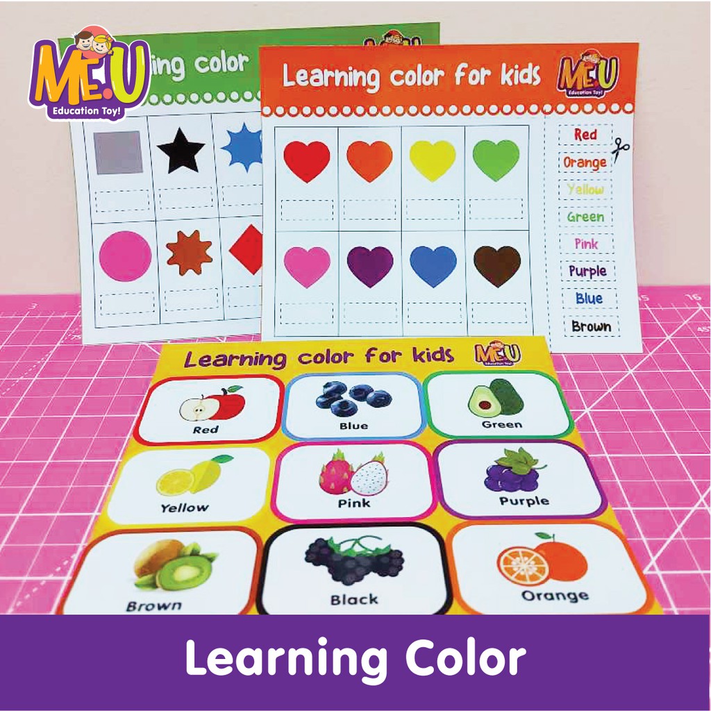 Jual Flashcard kartu pintar / belajar warna / learning colour cards ...