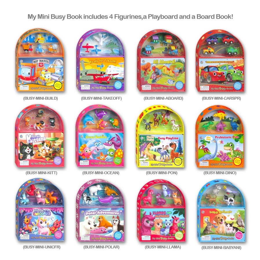 Jual My Mini Busy Book includes 4 Figurines, a Playboard and a Board ...