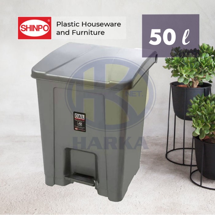 Jual CHALLENGE TEMPAT SAMPAH SHINPO 50LITER SIP 750 | Kotak Tong Sampah CAL INJAK SEGI Besar ...