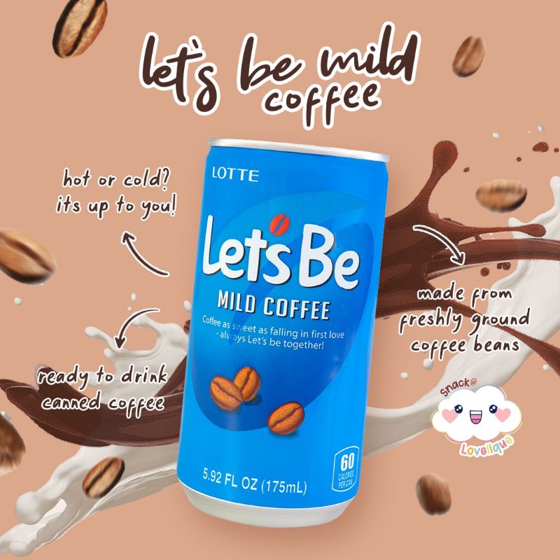 Jual Lotte Lets Be Mild Coffee Drink - 175ml Made in Korea / Lottee ...