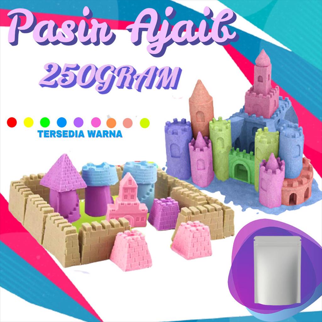 Jual Mainan Pasir Ajaib 250Gram/ Pasir Ajaib Tanpa Cetakan / Mainan ...