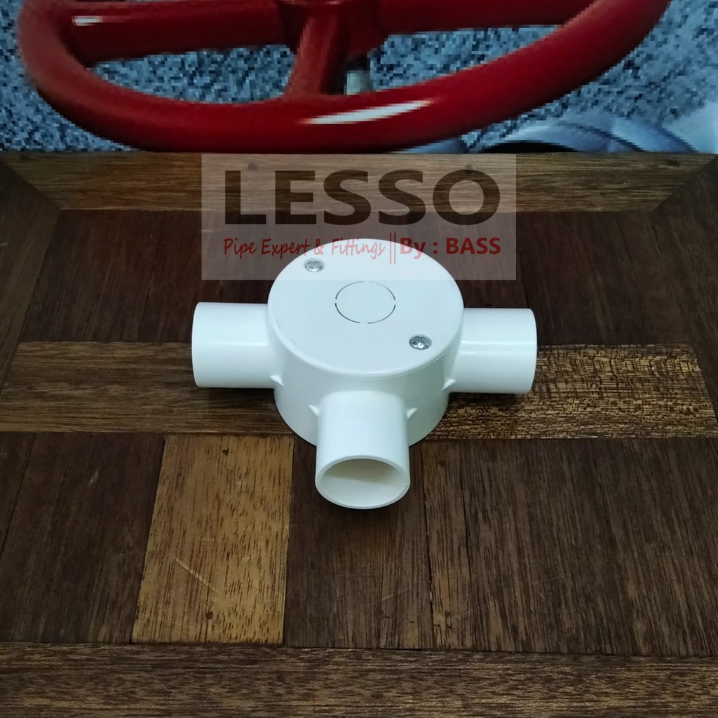 Jual Tee Dos 3 Way Tee Box Conduit LESSO 25mm 3/4" Inbowdus Tee Dus ...