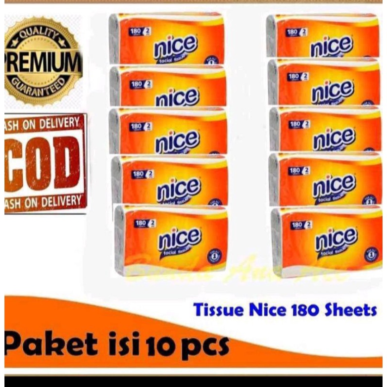 Jual TISU NICE 180 SHEET 2 PLY ISI 10 PACK | Shopee Indonesia