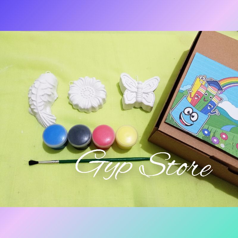 Jual Paket B341 Mewarnai Patung Gypsum / Mainan Mewarnai Anak ...