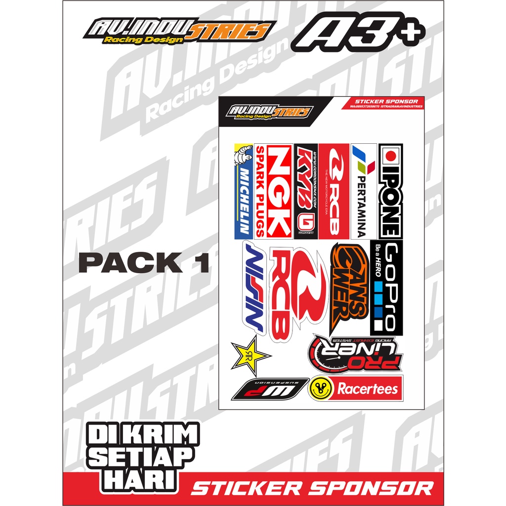 Jual STICKER RACING 1 / STICKER SPONSOR | Shopee Indonesia