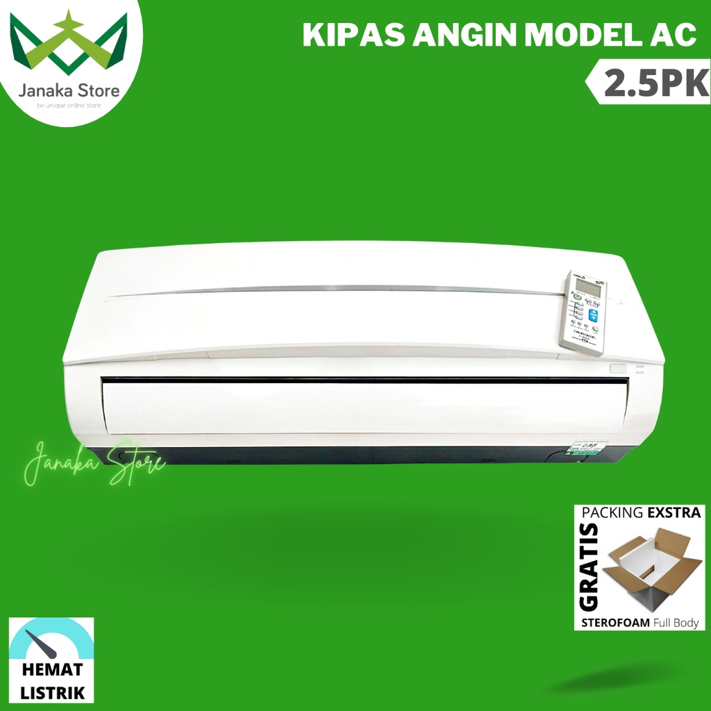 Jual Kipas Angin Model AC 2.5PK Remote | Kipas Angin Dinding Remot Plus ...