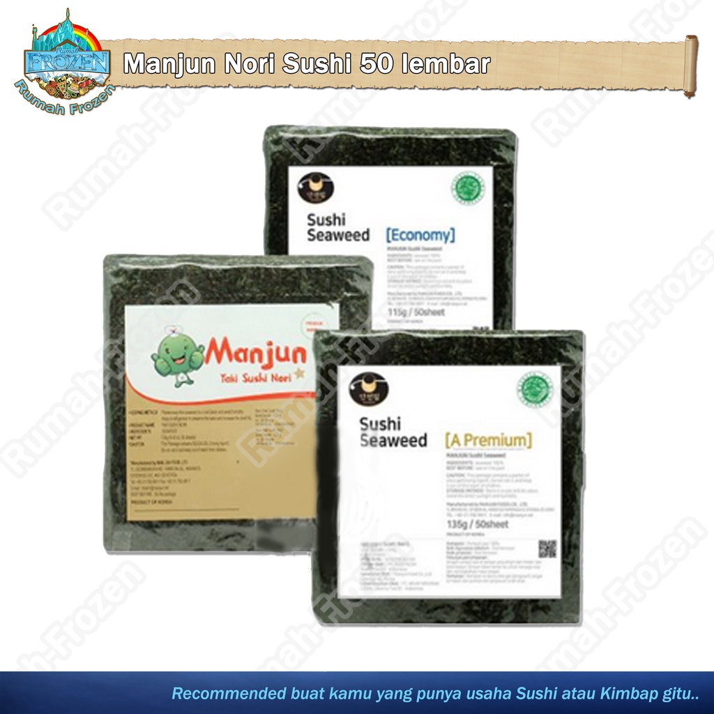 Jual Manjun Nori Sushi | Sushi Seaweed | Nori Sheet Premium untuk Sushi ...