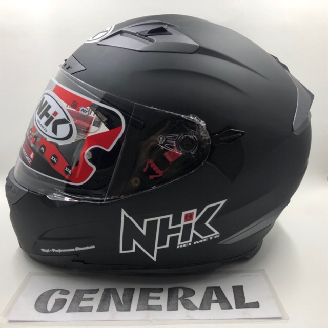 Jual Helm NHK RX9 Solid Black Doff Flat Black Hitam Dop Double Visor ...