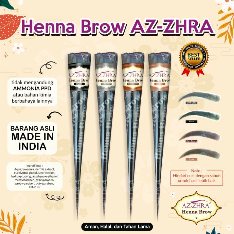 Jual HENNA BROW / HENNA ALIS AZ-ZAHRA | Shopee Indonesia