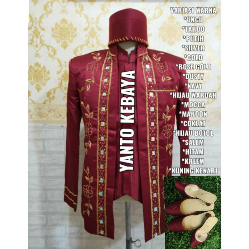 Jual beskap pengantin/basofi/ beskap bridal / baju pengantin pria ...