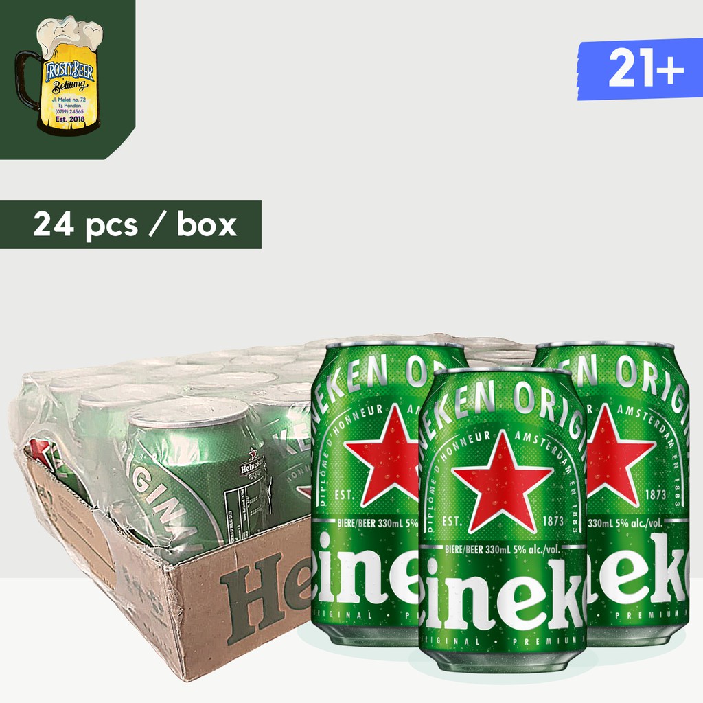Jual Heineken Beer 320 ml Can - Bir Kaleng isi 24 per box dus | Shopee ...
