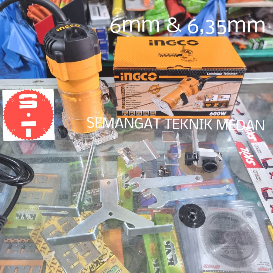 Jual PLM6001 MESIN TRIMMER MINI PROFIL KAYU 600 WATT INGCO 1/4" PLM ...