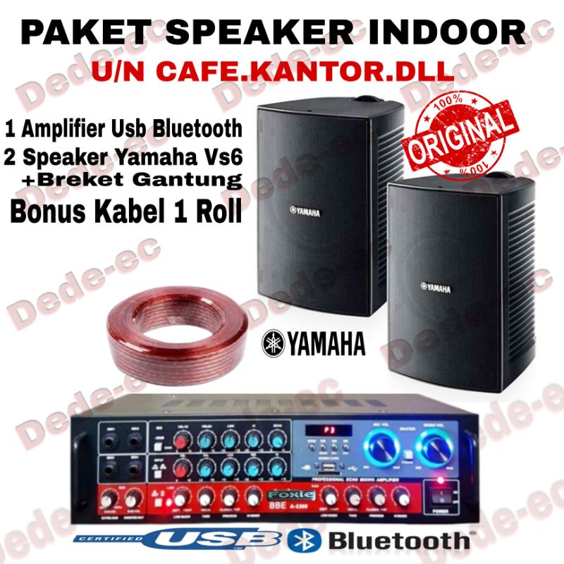 Jual Paket Sound System Indoor Cafe Kantor isi 2 Speaker yamaha vs6 original | Shopee Indonesia