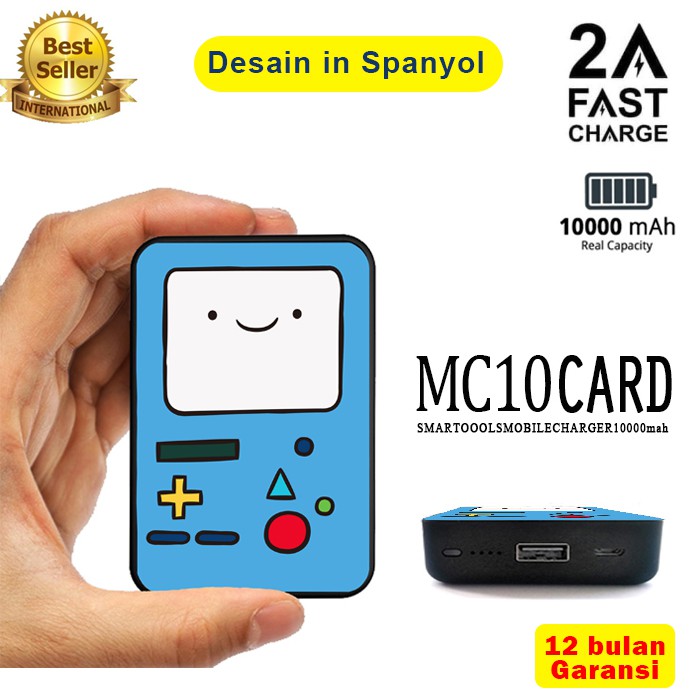PowerBank 10000 mAh Real Kapasitas Kompak Cepet Cute Fast Charging asli ...