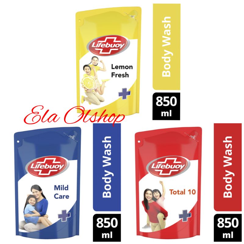 Jual Lifebuoy Sabun Cair Total 10 Mild Care Lemon Fresh /Merah Biru ...