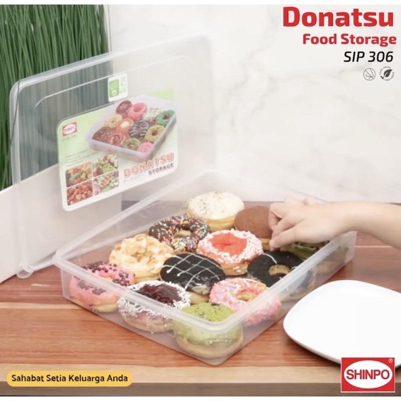 Jual Sealware Segi / Tempat Donat Kotak Donatsu 6Ltr 306 Shinpo ...
