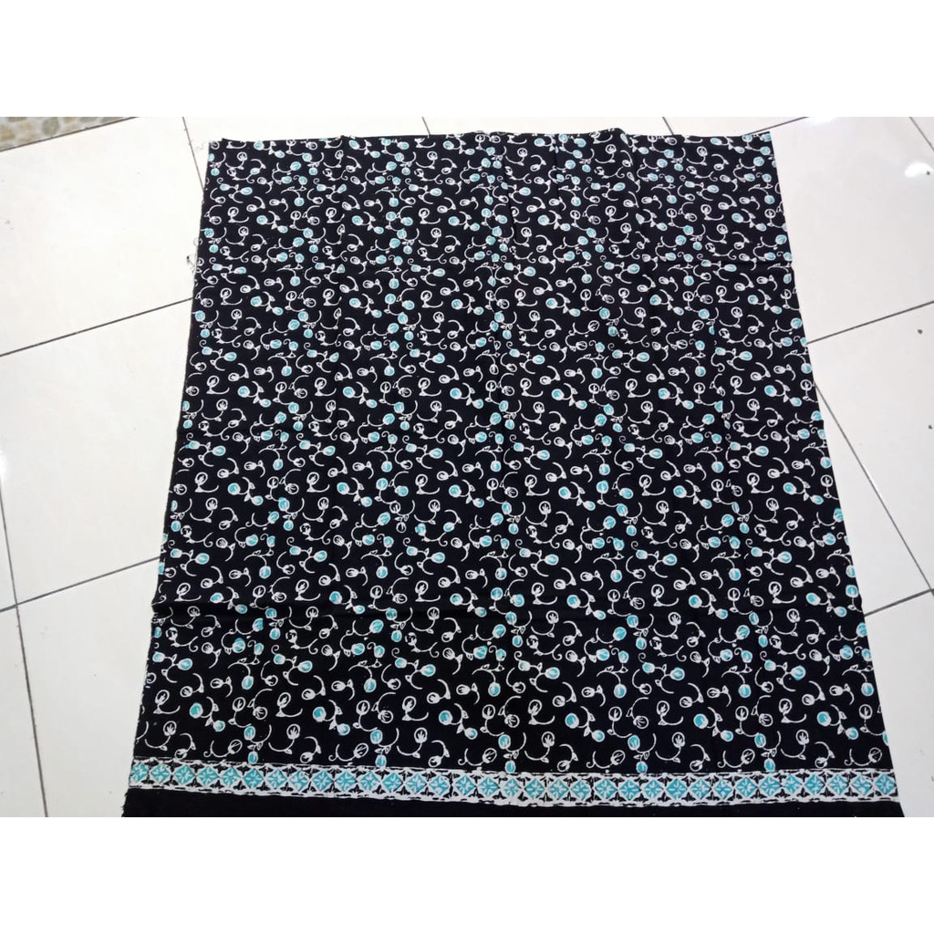 Jual Kain batik cap Motif Cherry tosca tumpal hitam 7 Ab1 | Shopee ...