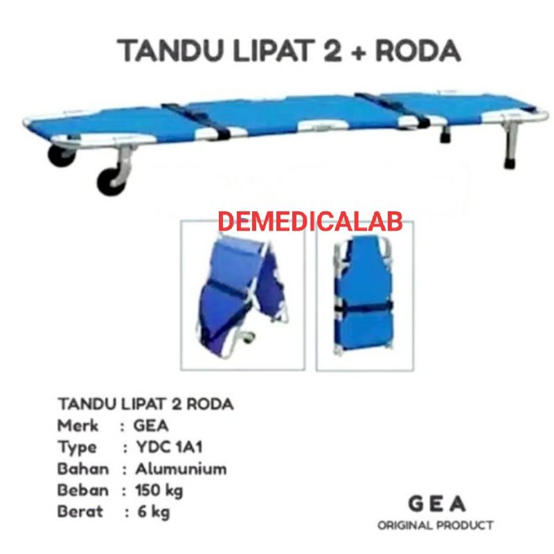 Jual Tandu Lipat + Roda/Castor (Folding Stretcher) GEA YDC 1A1 - Y D C ...