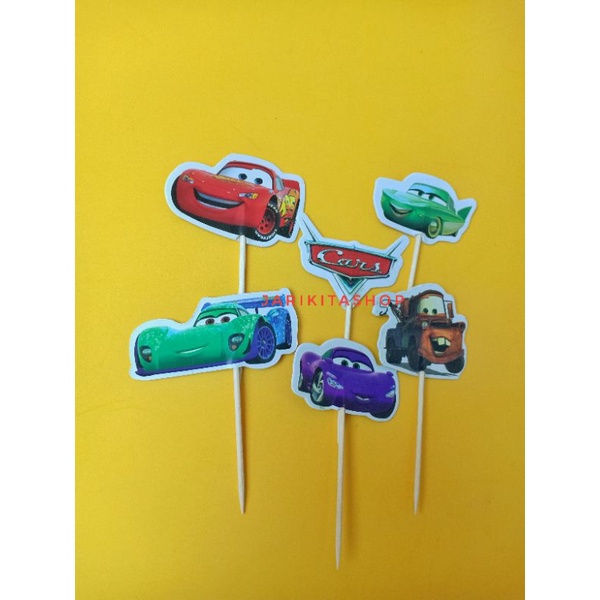 Jual CAKE TOPPER CARS MOBIL HIASAN TUSUKAN KUE DEKORASI TART PROPERTI ...