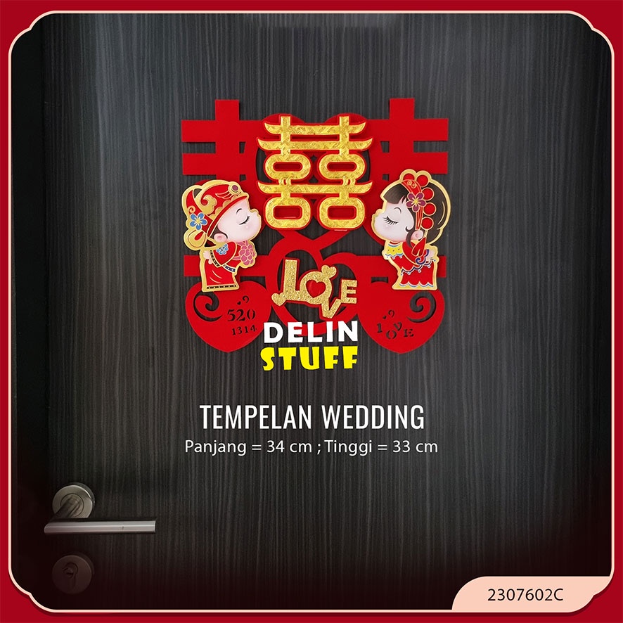 Jual Tempelan Wedding Pengantin Tempelan Pintu Kamar Tempelan Sangjit ...
