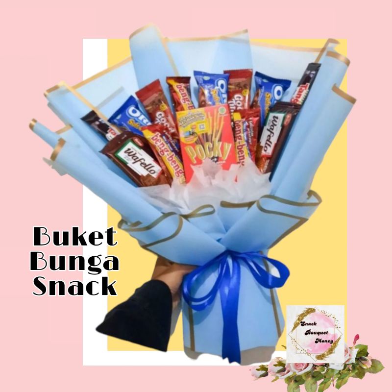 Jual Bouquet Flower Snack / Buket Snack / Bouquet Snacks | Shopee Indonesia