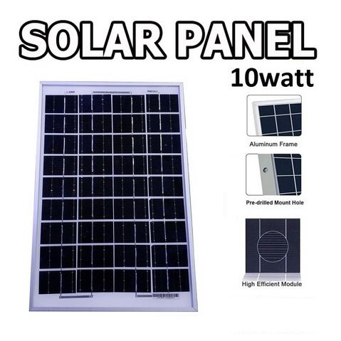 Jual Solar Panel Tenaga Surya - Papan Solar Panel 10W Polycrystalline ...