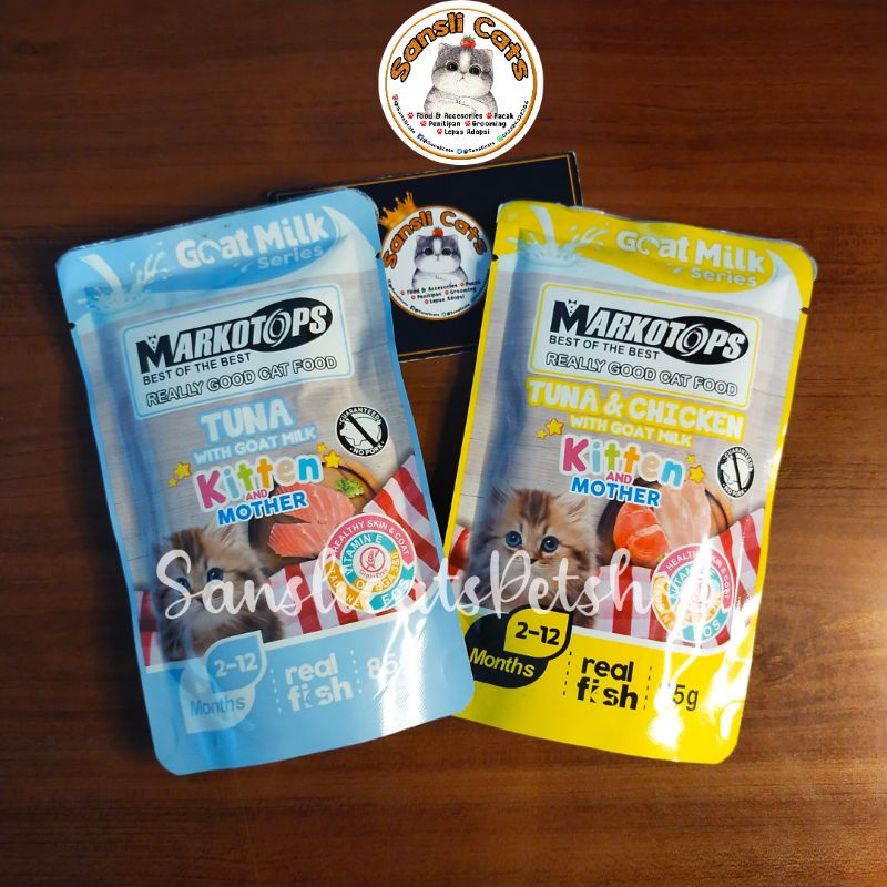 Jual MAKANAN BASAH MARKOTOP KITTEN POUCH 85g | Shopee Indonesia