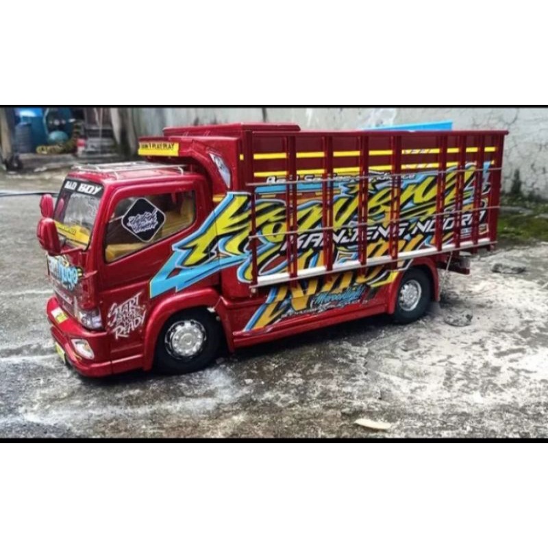 Jual MINIATUR TRUK OLENG KAYU TRENDING TOPIC UK 30CM TRUK OLENG KAYU ...