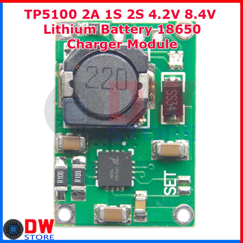 Jual TP5100 single 1S double 2S 2A 4.2V 8.4V 18650 Lithium Battery Charger | Shopee Indonesia
