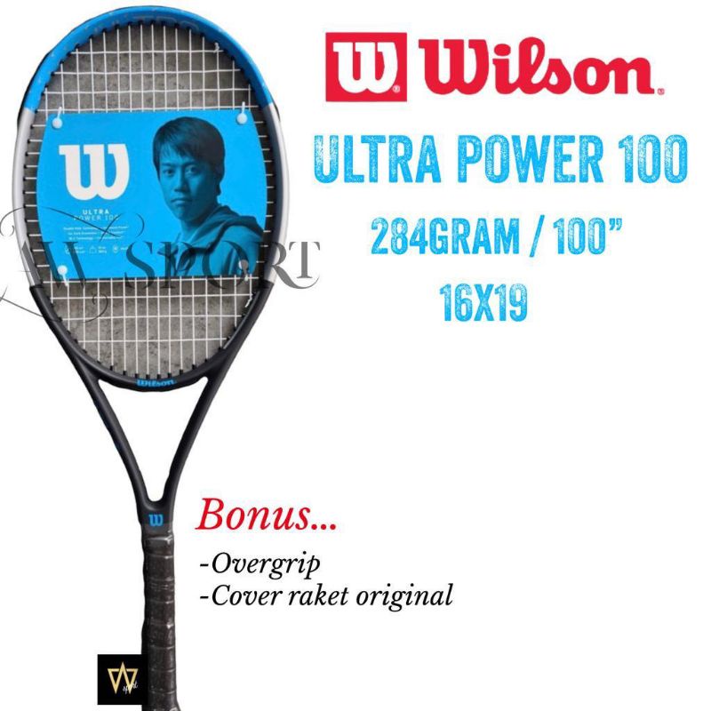 Jual Raket Tenis Wilson ULTRA POWER 100 Berat : 284g 100" Original ...
