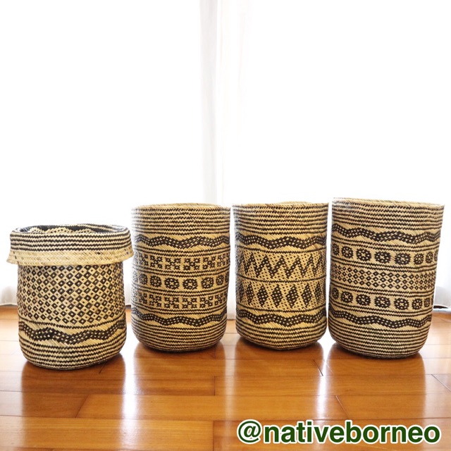 Jual Cover Pot Rotan Motif [B005] - Cover Pot Anyam, Bakul Rotan Motif ...