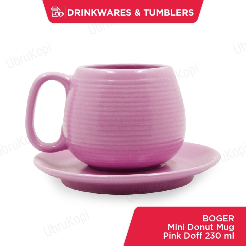 Jual BOGER MINI DONUT MUG PINK DOFF 230ML | Shopee Indonesia
