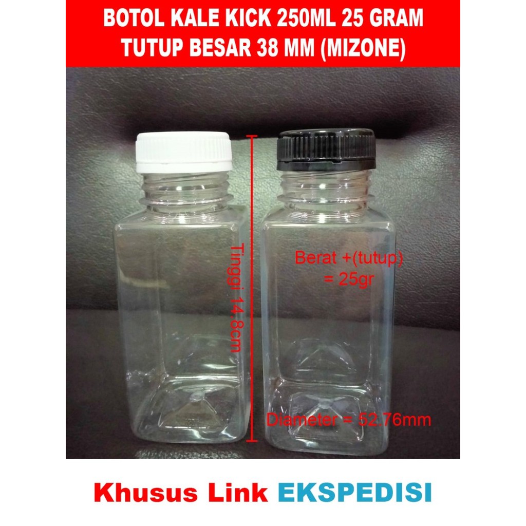 Jual Botol Kick Kale 250 ml / Plastik Kotak PET 250ML Link Expedisi ...