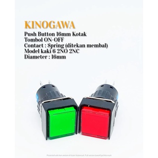 Jual Push Button Kotak 16mm 6 Kaki Spring Kinogawa | Shopee Indonesia