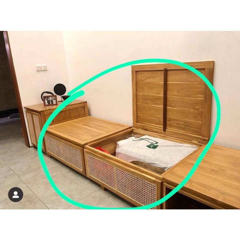 Jual BOX PENYIMPANAN KAYU JATI MIX ROTAN | BOX PENYIMANAN KAYU DENGAN ...