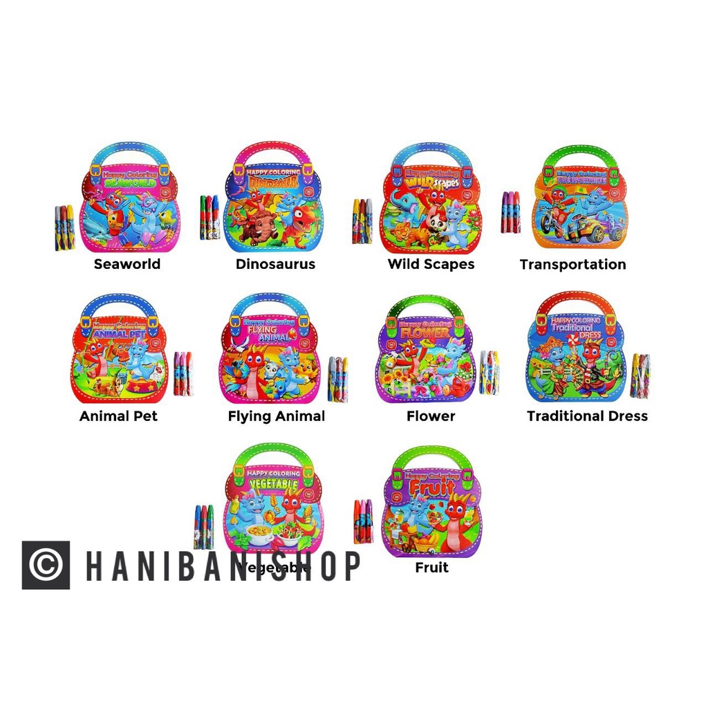 Jual Buku Mewarnai Coloring Book Anak - Anak Tema Menarik dan Free ...