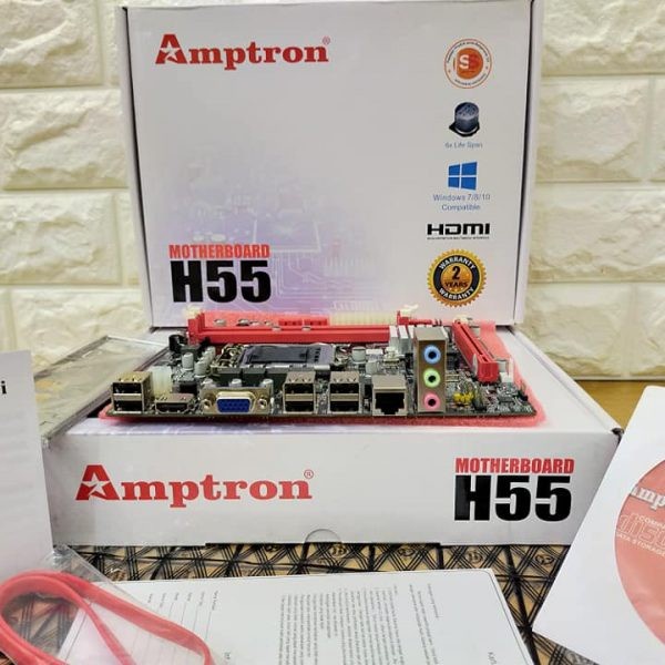 Jual Motherboard Amptron H55 LGA 1156 | Shopee Indonesia