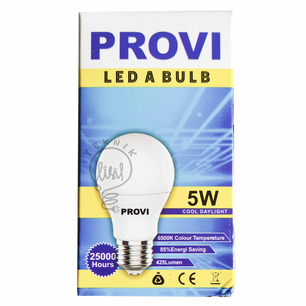 Jual LAMPU LED PROVI BULAT 5 WATT COOL DAYLIGHT 6500K PUTIH BAGUS MURAH ...