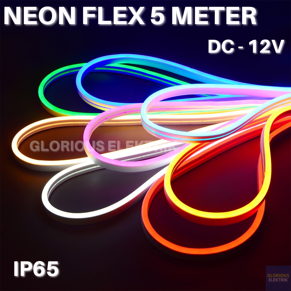 Jual Lampu LED Neon Flexible Selang 5 Meter DC 12V IP65 Waterproof | Shopee Indonesia