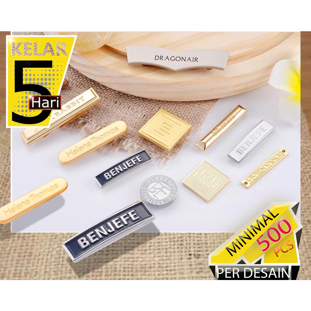 Jual Pusat industri label metal logam cor bahan zinc alloy untuk merk ...