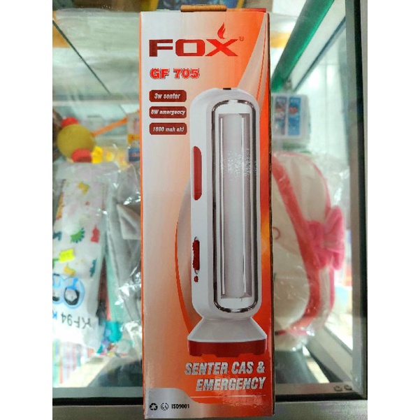 Jual Senter Fox GF 705 Super Terang / emergency dan charge / Senter Cas ...