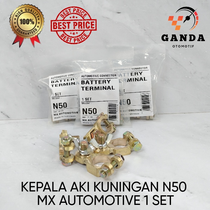 Jual KEPALA AKI KUNINGAN BESAR / KLEM ACCU TEBAL N50 UNIVERSAL HIGH ...