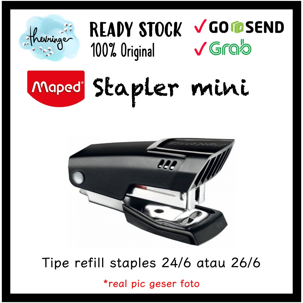 Jual PROMO Maped Essentials Metal Mini Stapler Staples Kecil isi ukuran ...