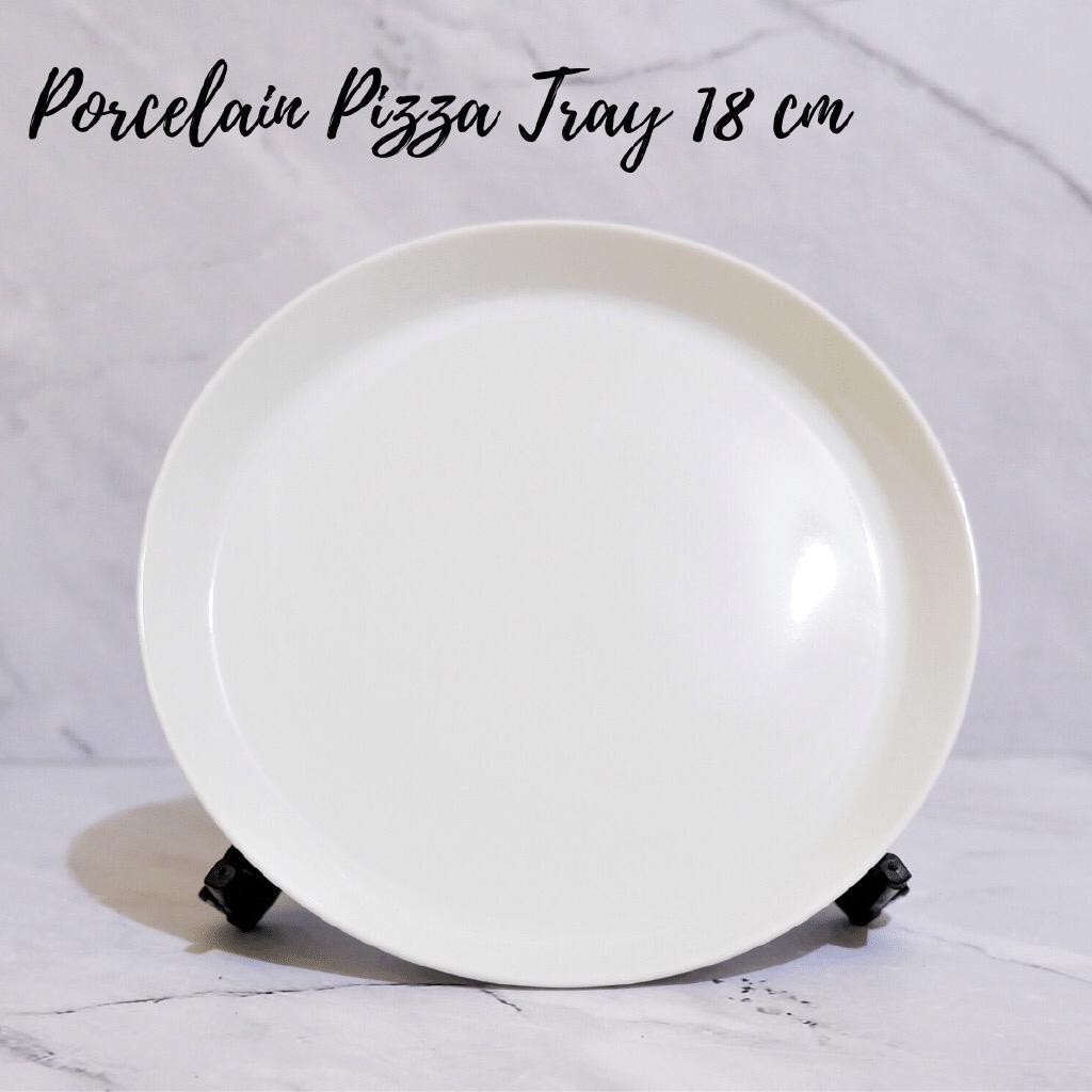 Pizza Tray 18 cm | Piring Pizza 18 cm | Piring Makan Porcelain | Piring ...
