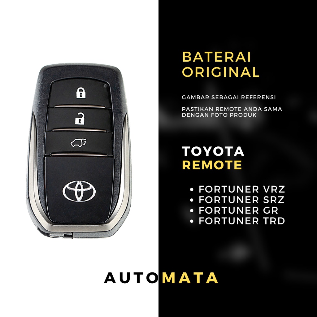 Jual Baterai Remote Toyota Fortuner VRZ Original Panasonic | Shopee ...