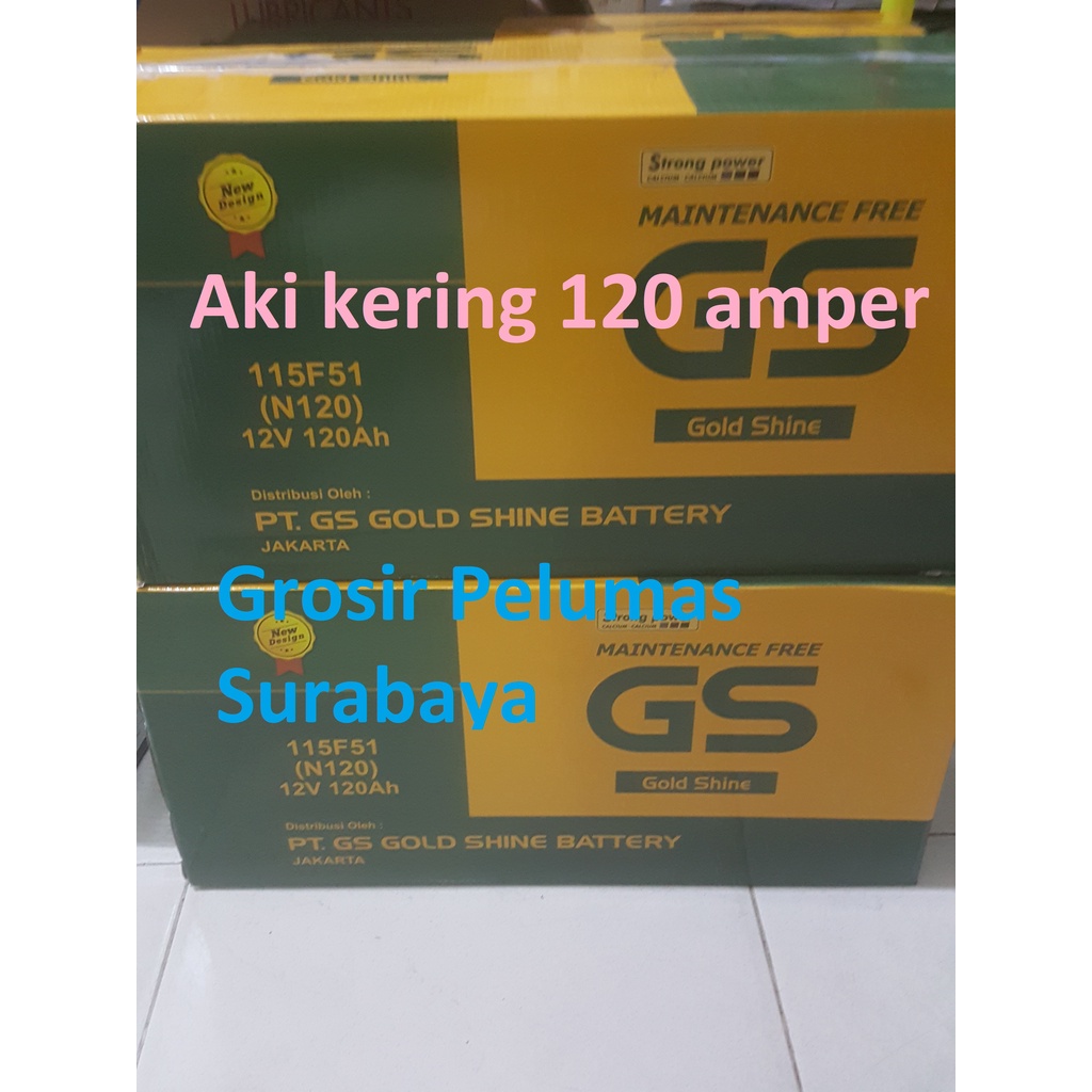 Jual Aki ACCU Kering 120 ampere GS N120 MF 115F51 Gold Shine GoldShine Genset alat berat kapal ...