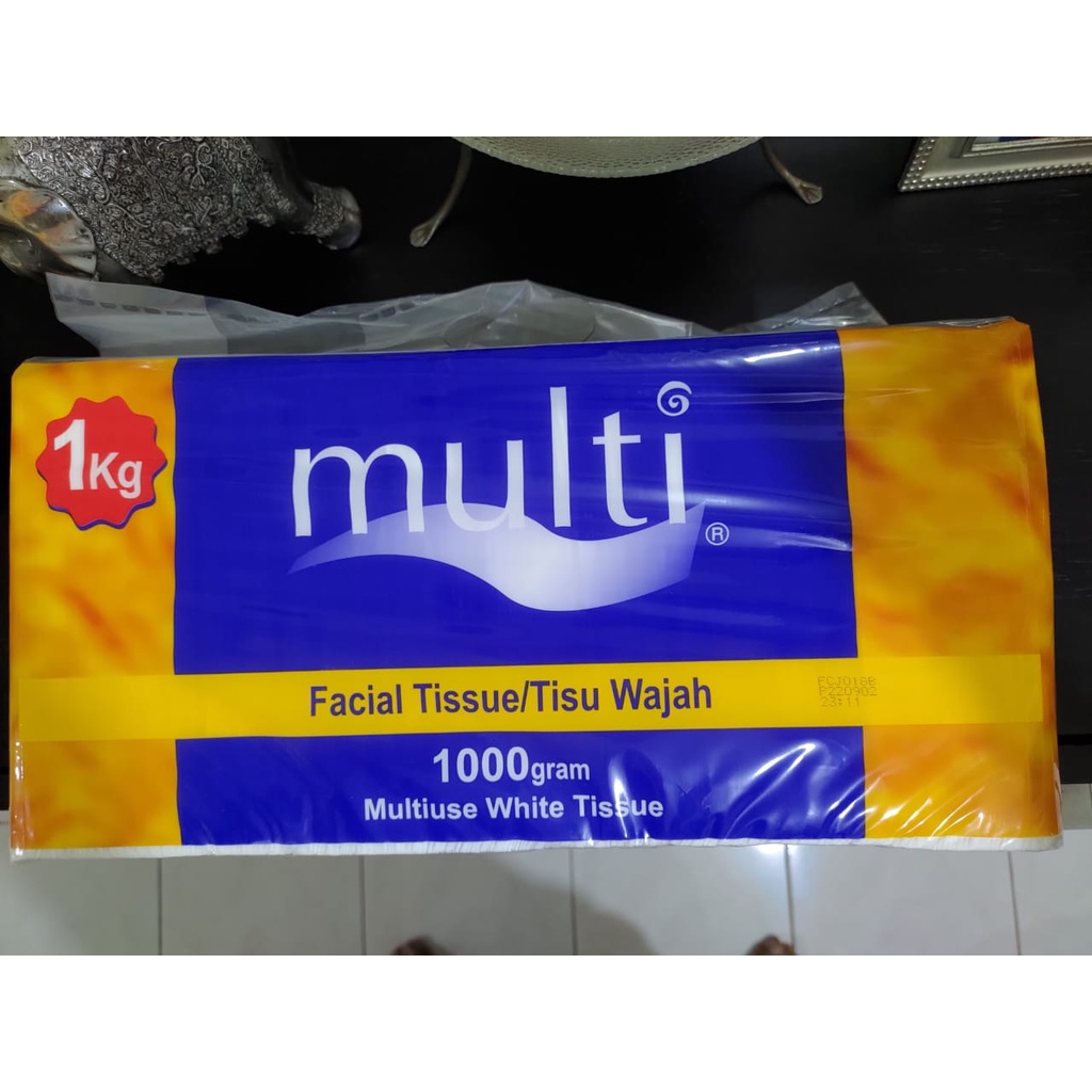Jual Tissue Facial MULTI 1000gr /Multiuse white tissue 1 kg/ tisue ...