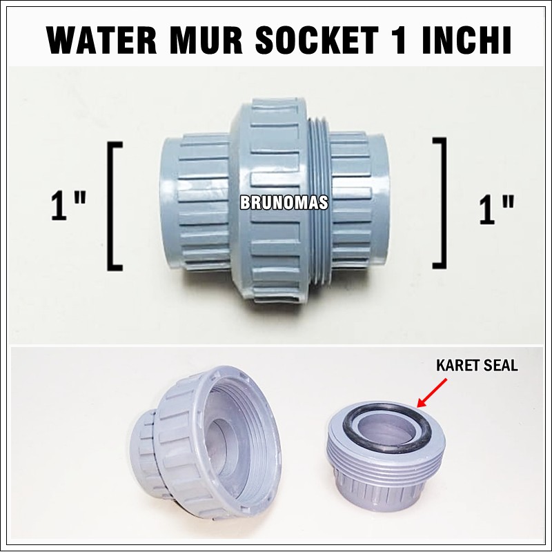 Jual Water Mur Socket 1 inchi - WATERMUR Union Socket Pipa PVC | Shopee ...