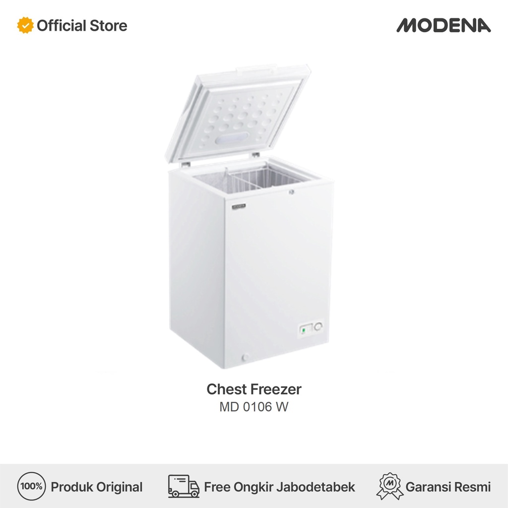 Jual MODENA Chest Freezer - MD 0106 W | Shopee Indonesia